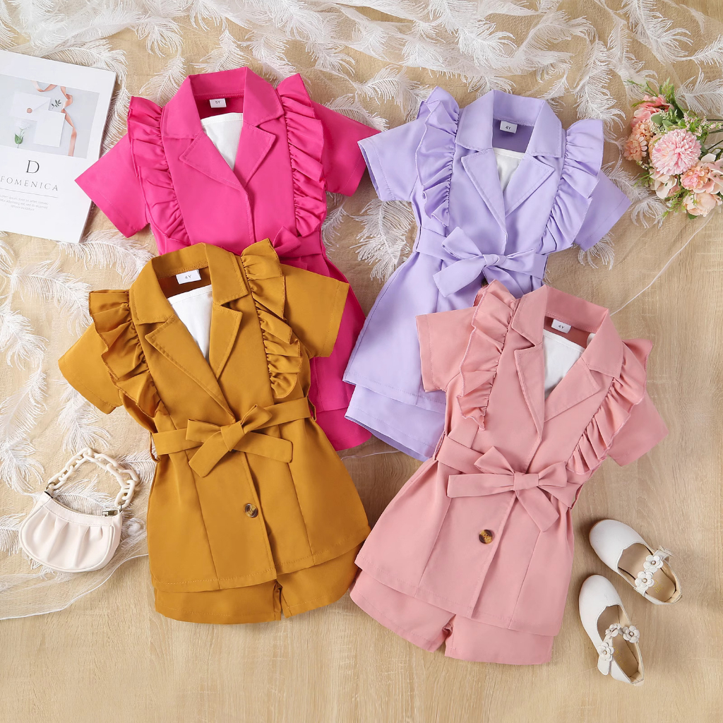 Jual Najwa - Setelan Anak Perempuan Farra 3in1 Polos / Setelan Anak ...