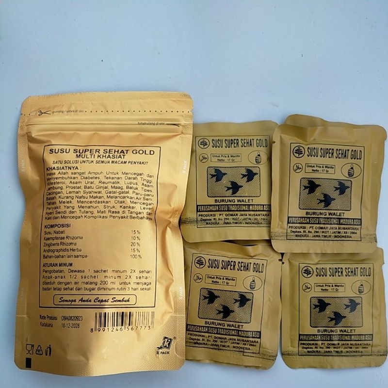 Jual SUSU SUPER SEHAT GOLD isi 7 sachet | Shopee Indonesia
