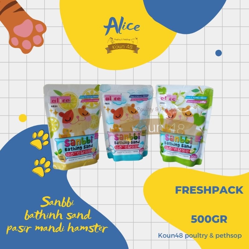 Jual Pasir Mandi Hamster 500gr Alice Sanbbi Bathing sand pasir sanbi ...