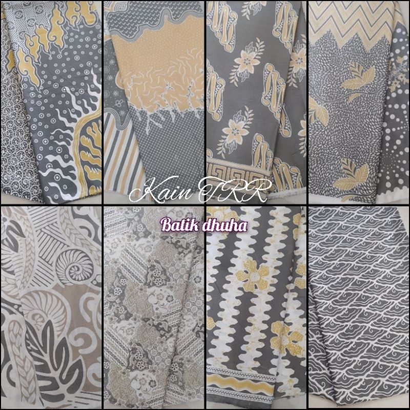 Jual KAIN BATIK SOFT HALUS TEBAL WARNA ABU GREY | Shopee Indonesia