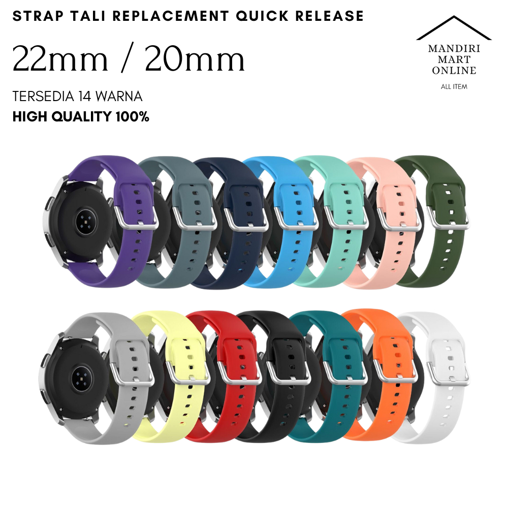 Jual Strap Smartwatch 22mm 20mm Quick Release Tali Jam Universal Bahan ...