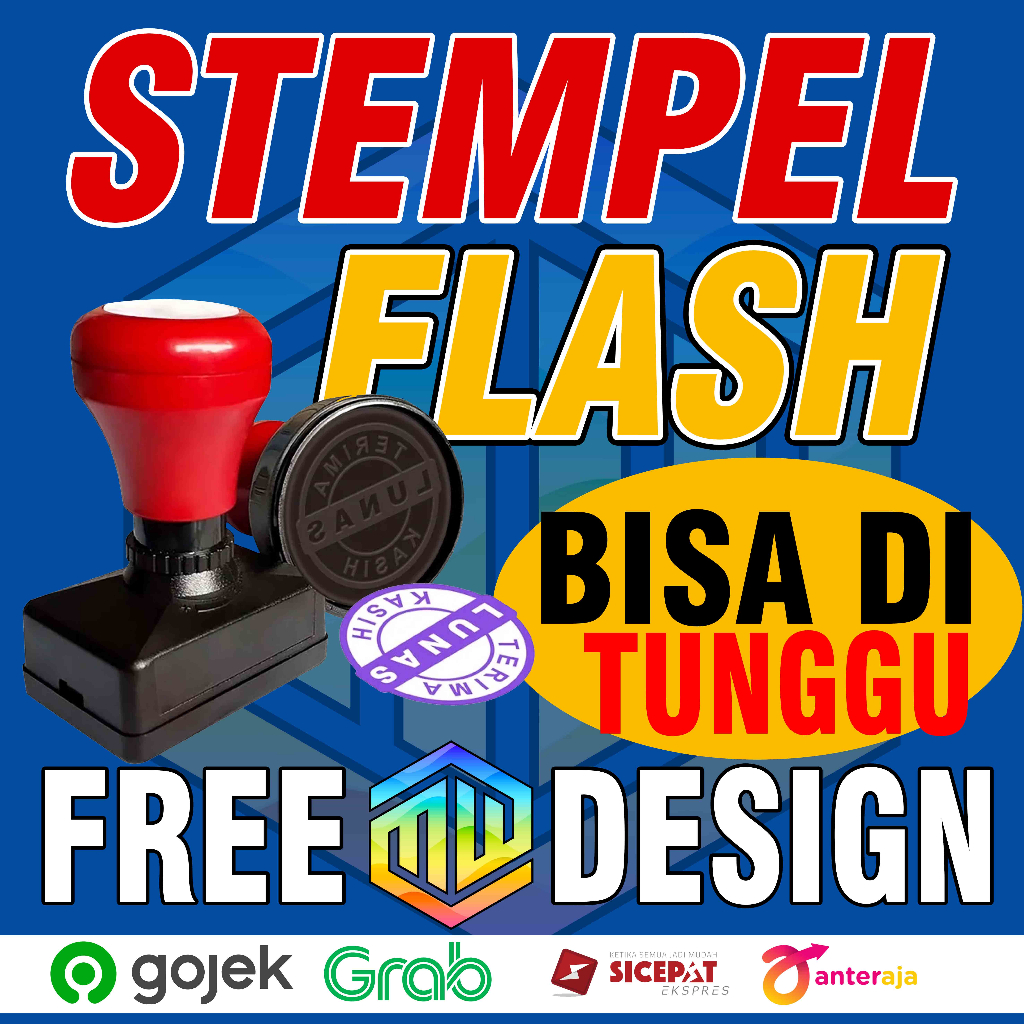 Jual Stempel Flash Otomatis | Free Desain | Cepat | Ukuran Costum ...