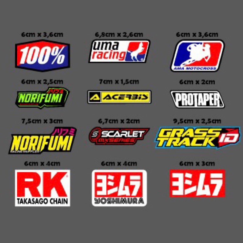 Jual sticker racing pack motor viral terbaru stiker vinyl stiker list ...