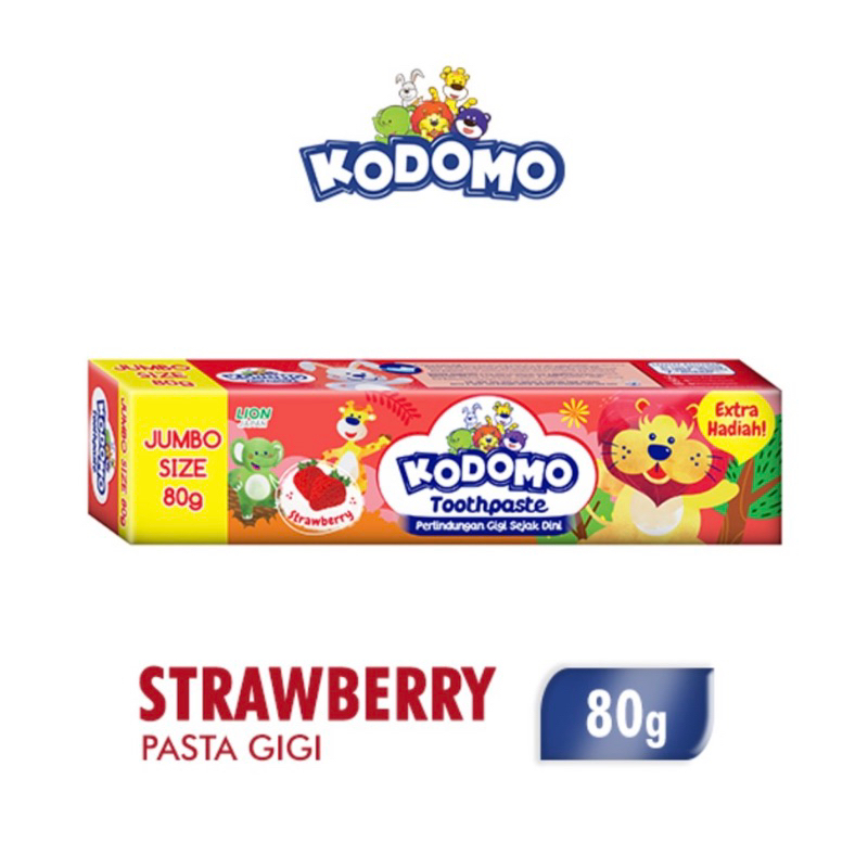 Jual KODOMO Pasta Gigi Anak-Anak Jumbo Strawberry 80g | Shopee Indonesia