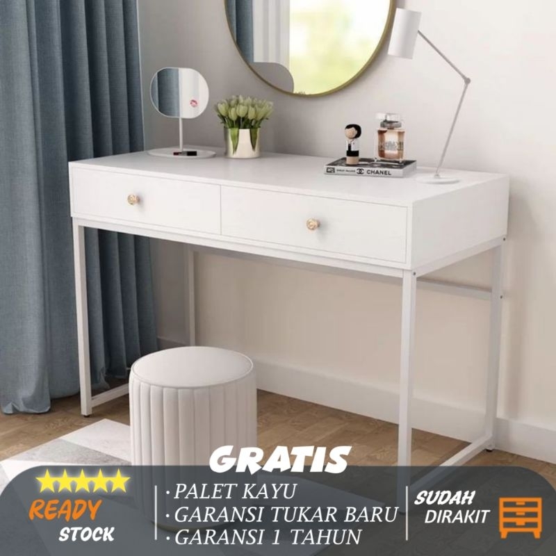 Jual Meja Rias 2 Laci Minimalis MR03 Meja Makeup Meja Kosmetik Meja ...