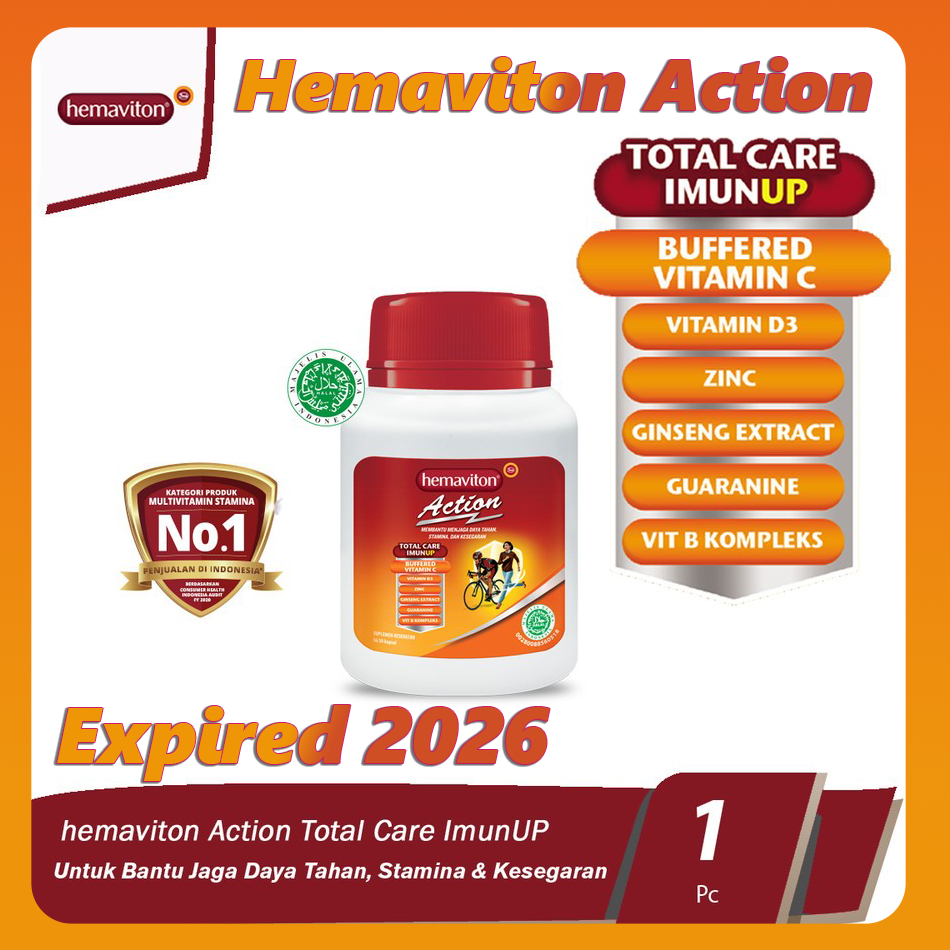 Jual HEMAVITON Action Botol 30 Kapsul - Total care Imun up menjaga daya ...