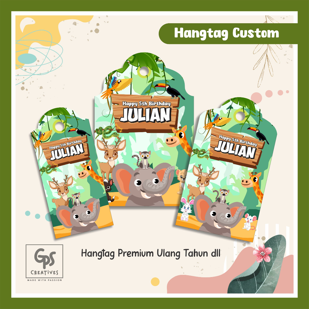 Jual Paket Hangtag Ulang Tahun Anak Kartu Ucapan Ultah Birthday Hang ...