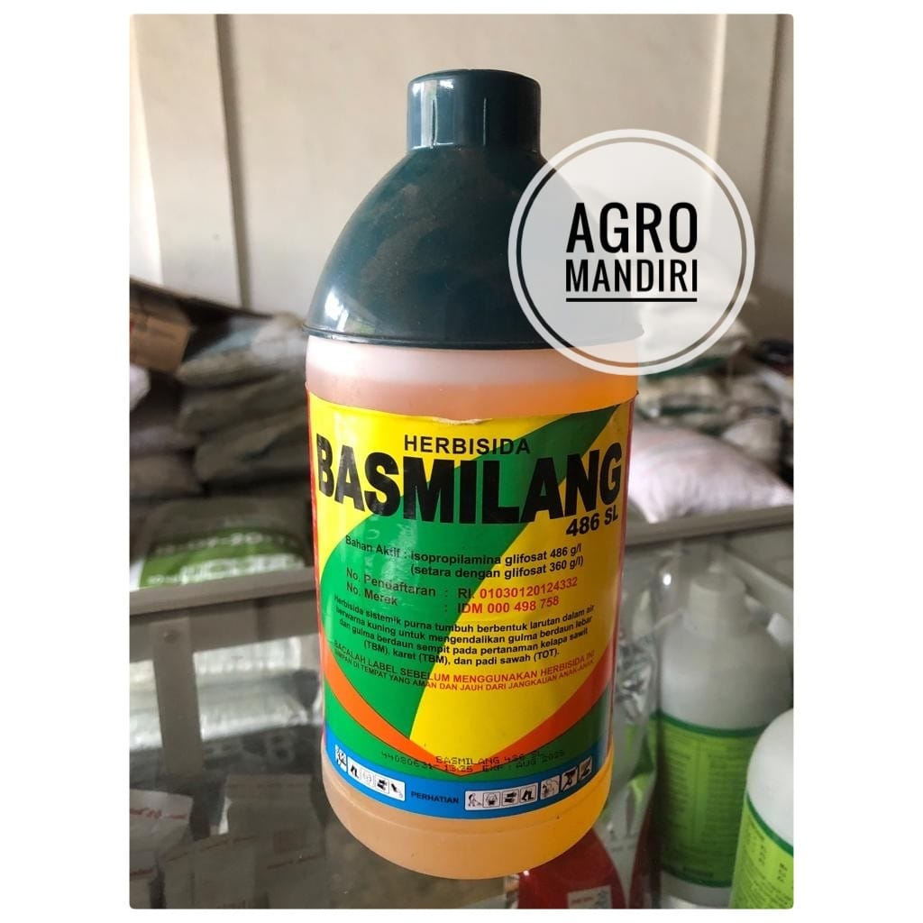 Jual Basmilang 486SL 1 liter Herbisida Pembasmi Rumput Liar dan Alang ...
