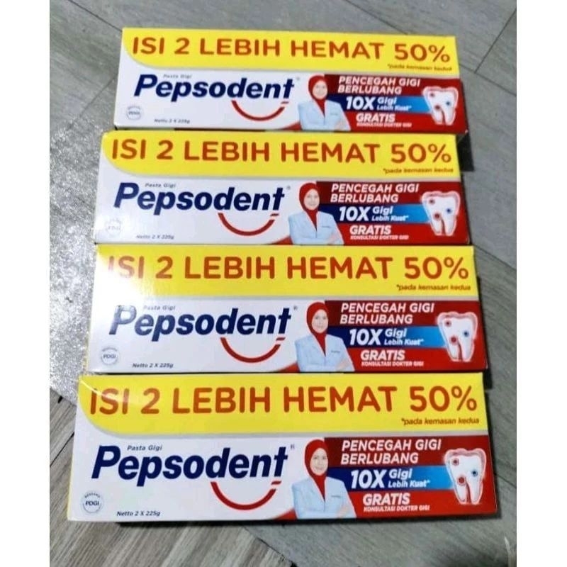 Jual pepsodent 225gr x 2 pcs (1pack isi 2pcs) | Shopee Indonesia