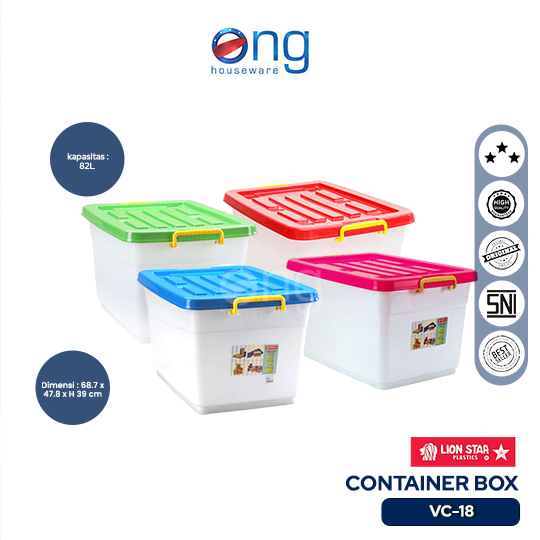 Jual Ong Houseware - Box Kotak Wagon Container Kontainer 82L Lion Star ...