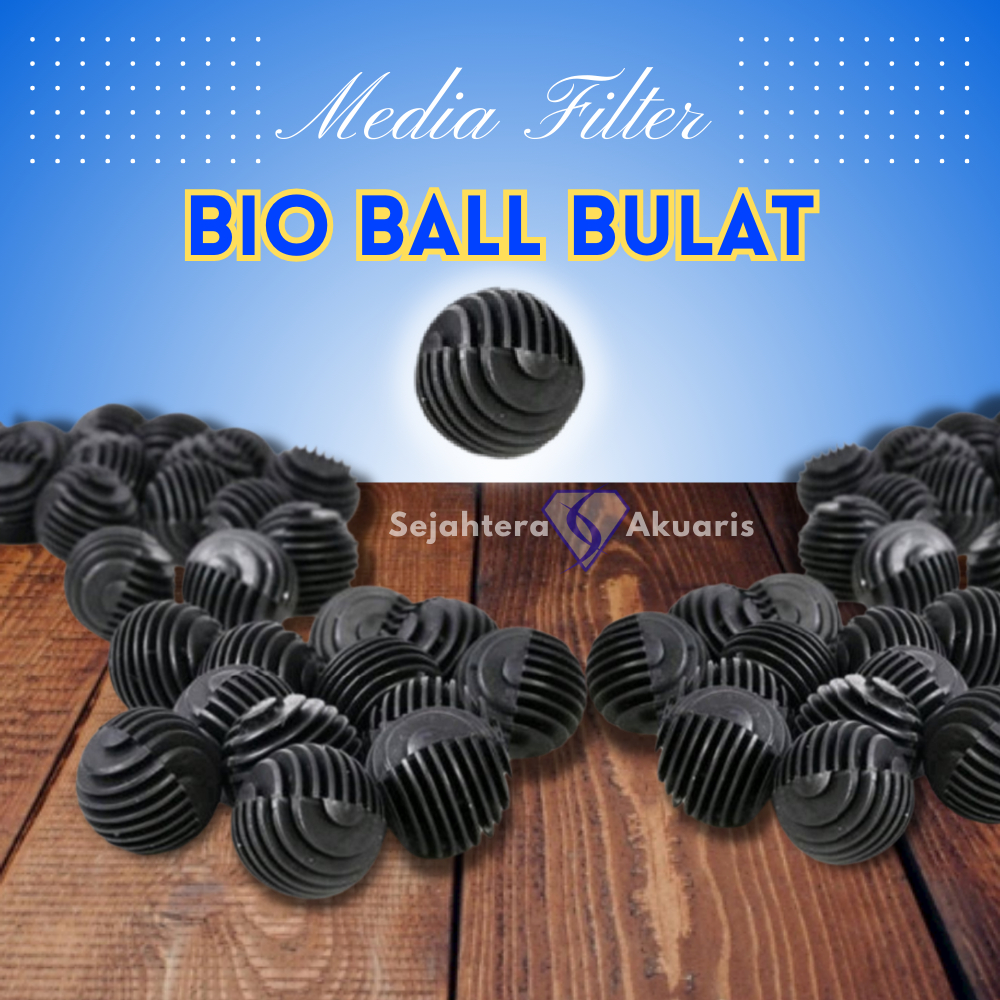 Jual BioBall Bulat 50pcs bio ball golf media filter aquarium media ...