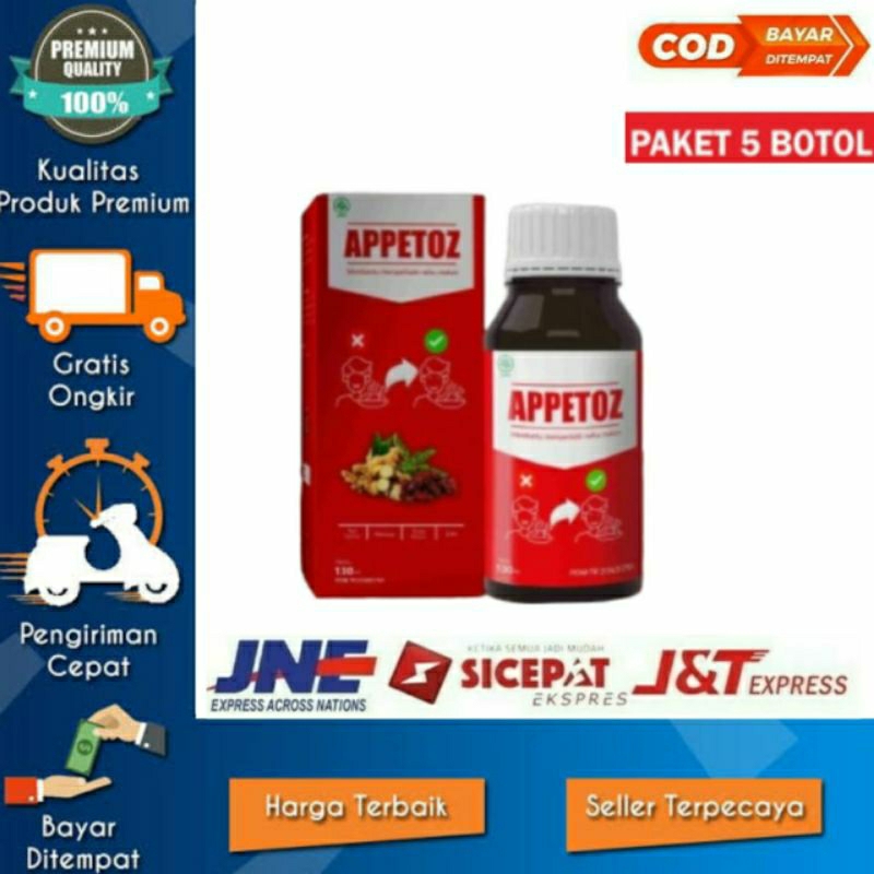 Jual APPETOZ PAKET 5 BOTOL - SARI KURMA ANAK - BIKIN NAFSU MAKAN ANAK ...