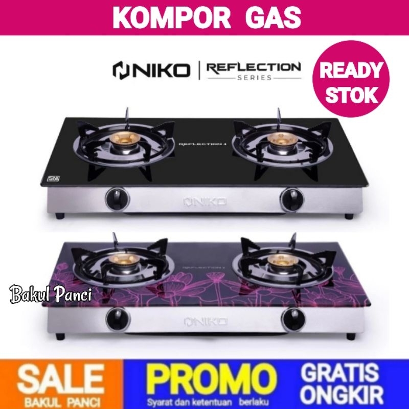 Jual NIKO KOMPOR GAS 2 TUNGKU - GAS STOVE KOMPOR KACA - REFLECTION R1 ...