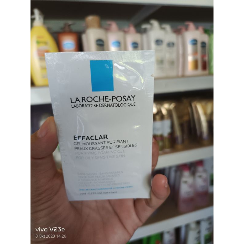 Jual Original la roche posay effaclar purifying foaming gel 7ml sachet ...