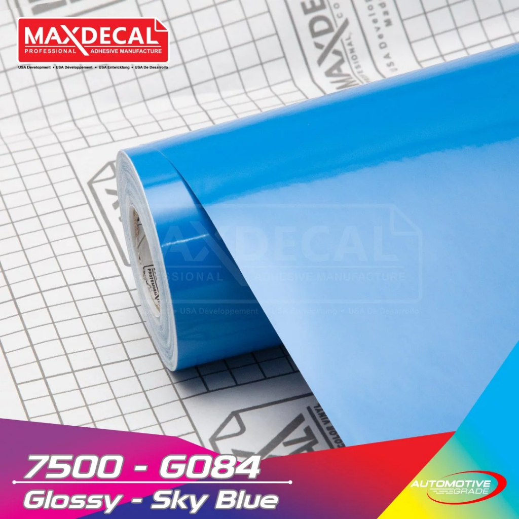 Jual Sticker Stiker Skotlet Maxdecal Max Decal Glossy SKY Blue Biru Sky Glossy 7500 G084 ...