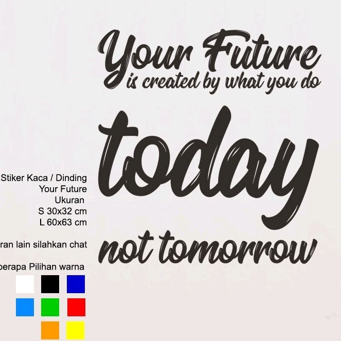 Jual Sticker Stiker Dinding Kaca Motivasi Hidup Kerja Kantor Cafe Rumah ...