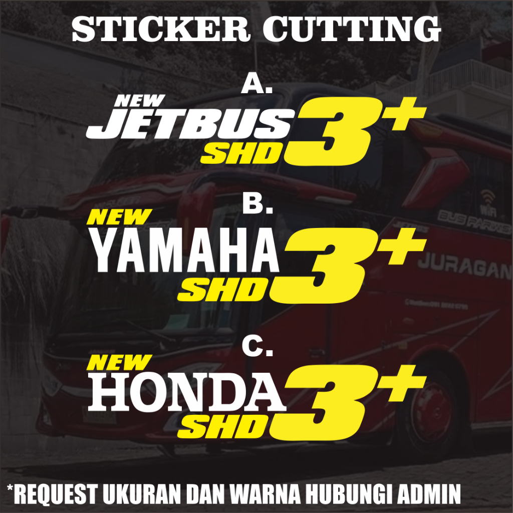 Jual Sticker Cutting BUS / Stiker Cutting Jetbus 3 | Shopee Indonesia