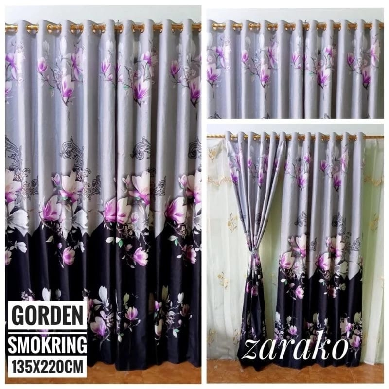 Jual Gorden Smokring 12 RingTirai Pintu Dan Jendela Hordeng Batik ...