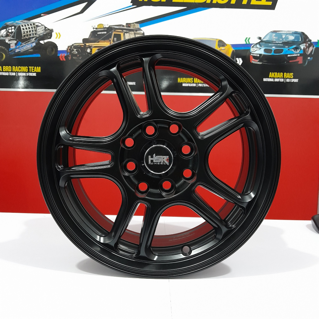 Jual pelek mobil ring 14 hsr NX-SPO PCD 4x100 dan 4x114,3 warna hitam polis velg mobil ring 14 ...