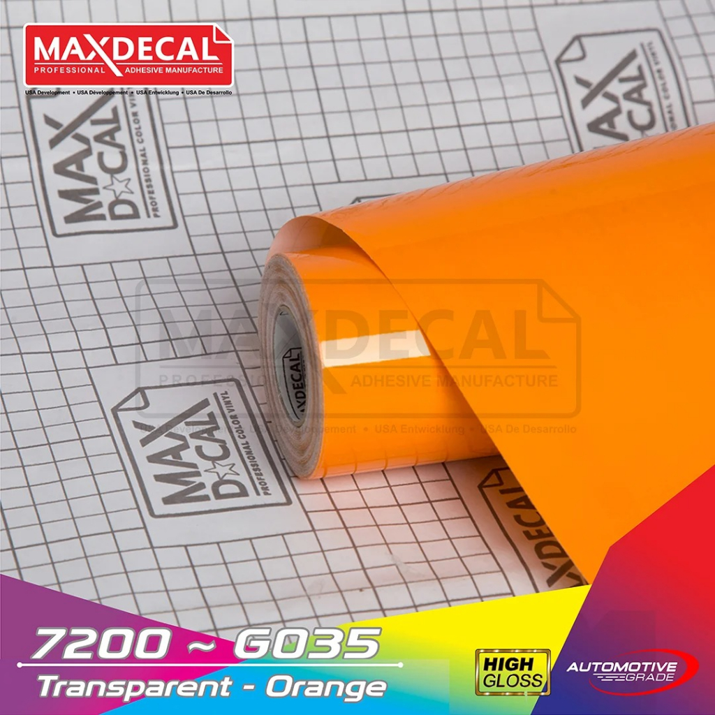 Jual Sticker Stiker Skotlet Maxdecal Max Decal Transparant Orange Orange transparan 7200 G035 ...