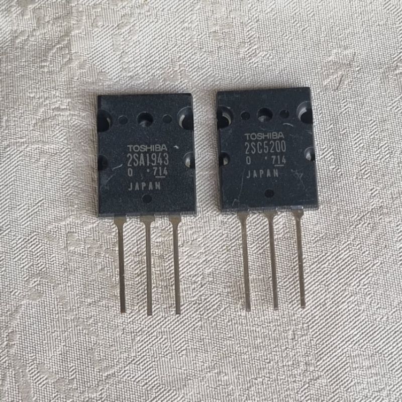 Jual TRANSISTOR S7 1943 5200 A1943 C5200 2SA1943 2SC5200 TOSHIBA SERI 714 ORIGINAL 1SET | Shopee ...