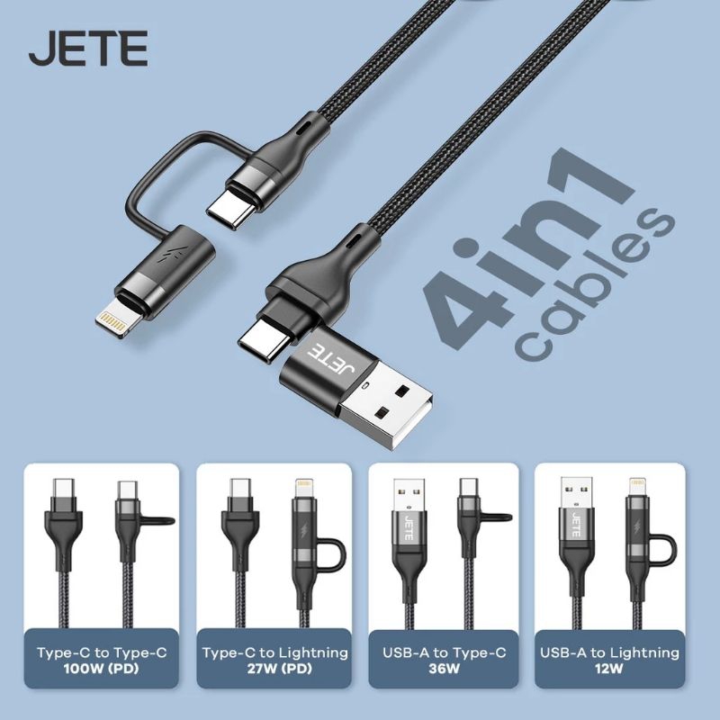 Jual Kabel Data USB 4 in 1 JETE CX7B Series Universal Garansi 2 Tahun ...