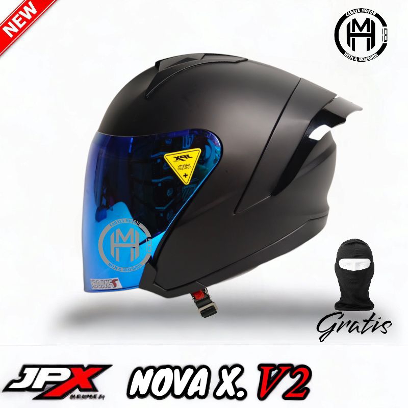 Jual HELM JPX NOVA X V2 BLACK DOF|PAKET GANTENG | Shopee Indonesia