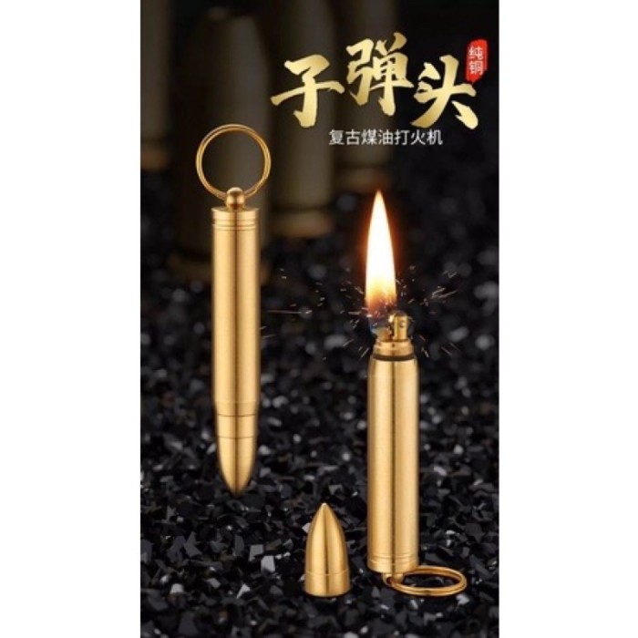 Jual Mancis Korek Api Minyak Peluru Korek Gantungan Kunci Korek Unik ...