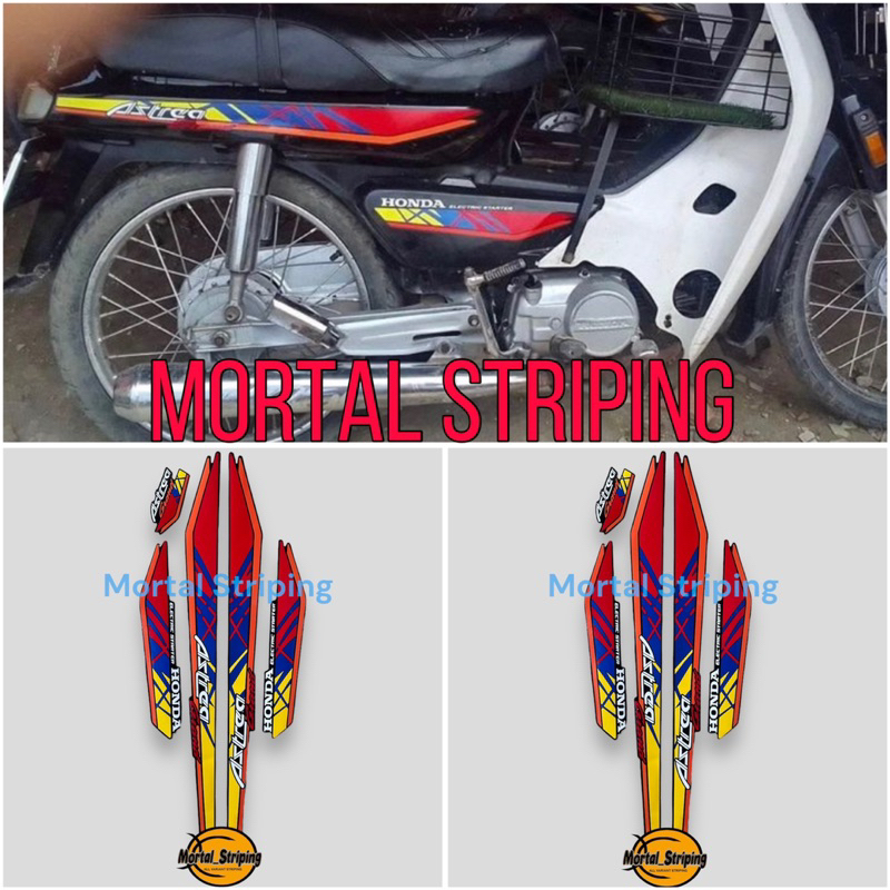 Jual STICKER STRIPING LIS LES POLET BODI MOTOR HONDA ASTREA GRAND LE 93 ...