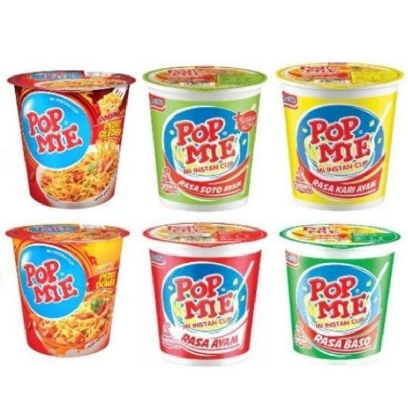 Jual POP MIE INSTAN CUP 75gram POP MIE INDOFOOD ALL VARIAN RASA ...