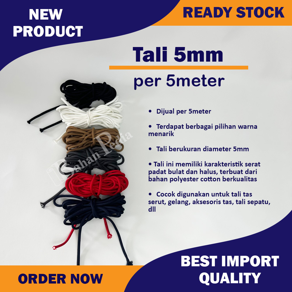 Jual [5Meter] Tali Kur Prusik Paracord Gelang Sepatu Outdoor 5mm ...