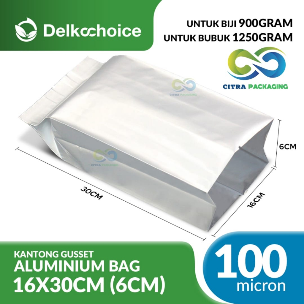 Jual KANTONG KEMASAN SUSU POWDER ALUMUNIUM FOIL GUSSET 16cm x 30cm (6cm ...