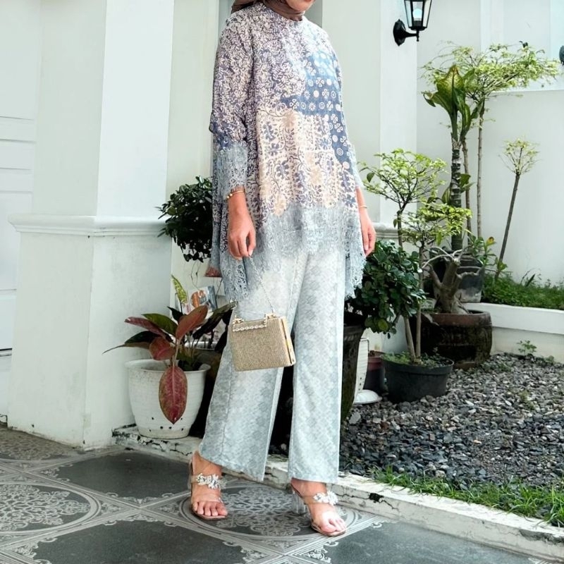 Jual HANIN Blouse Batik Modern Viscose Batik Viscose Set Viscose ...