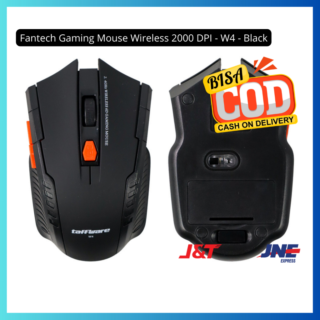 Jual Fantech Gaming Mouse Wireless 2000 DPI - W4 - Black | Shopee Indonesia