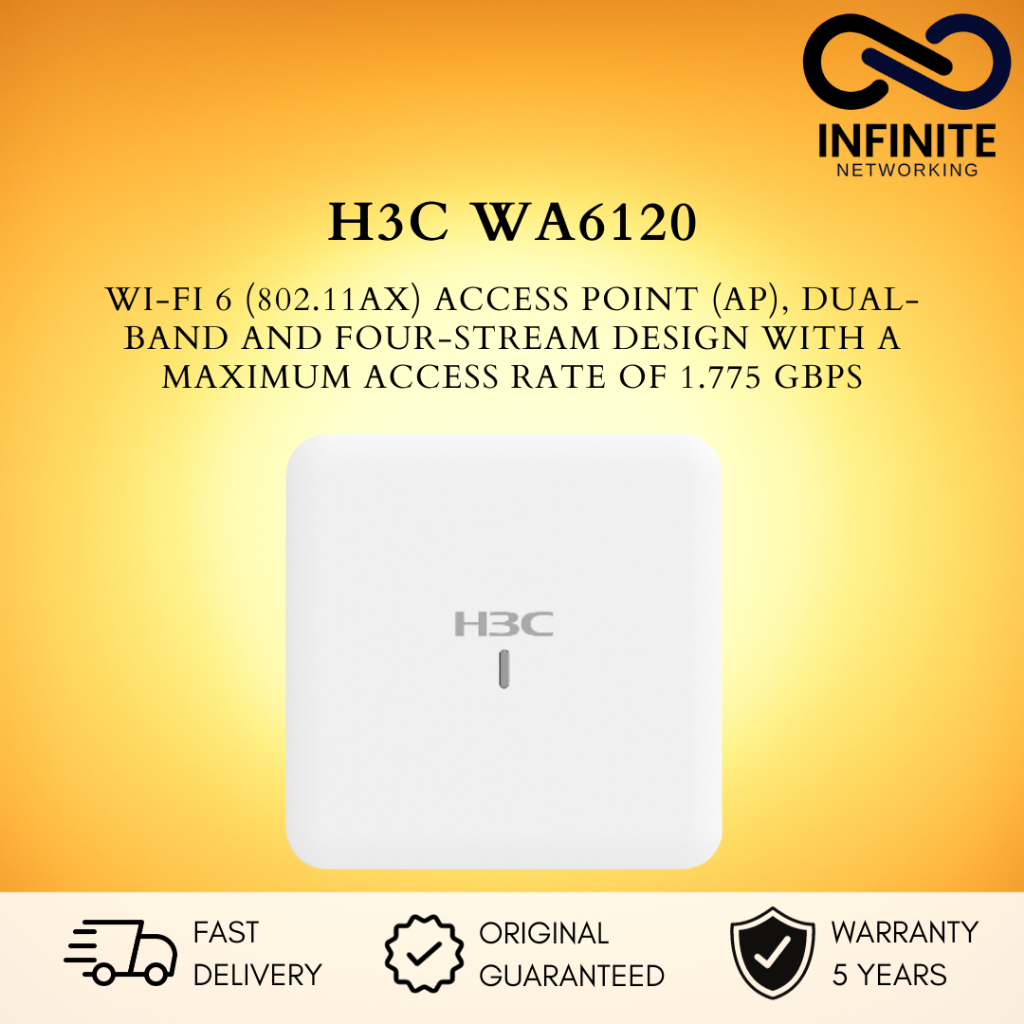 Jual H3C WA6120 WIFI 6 DUAL BAND 1.775 GBPS CLOUD MANAGE CEILING ACCESS ...