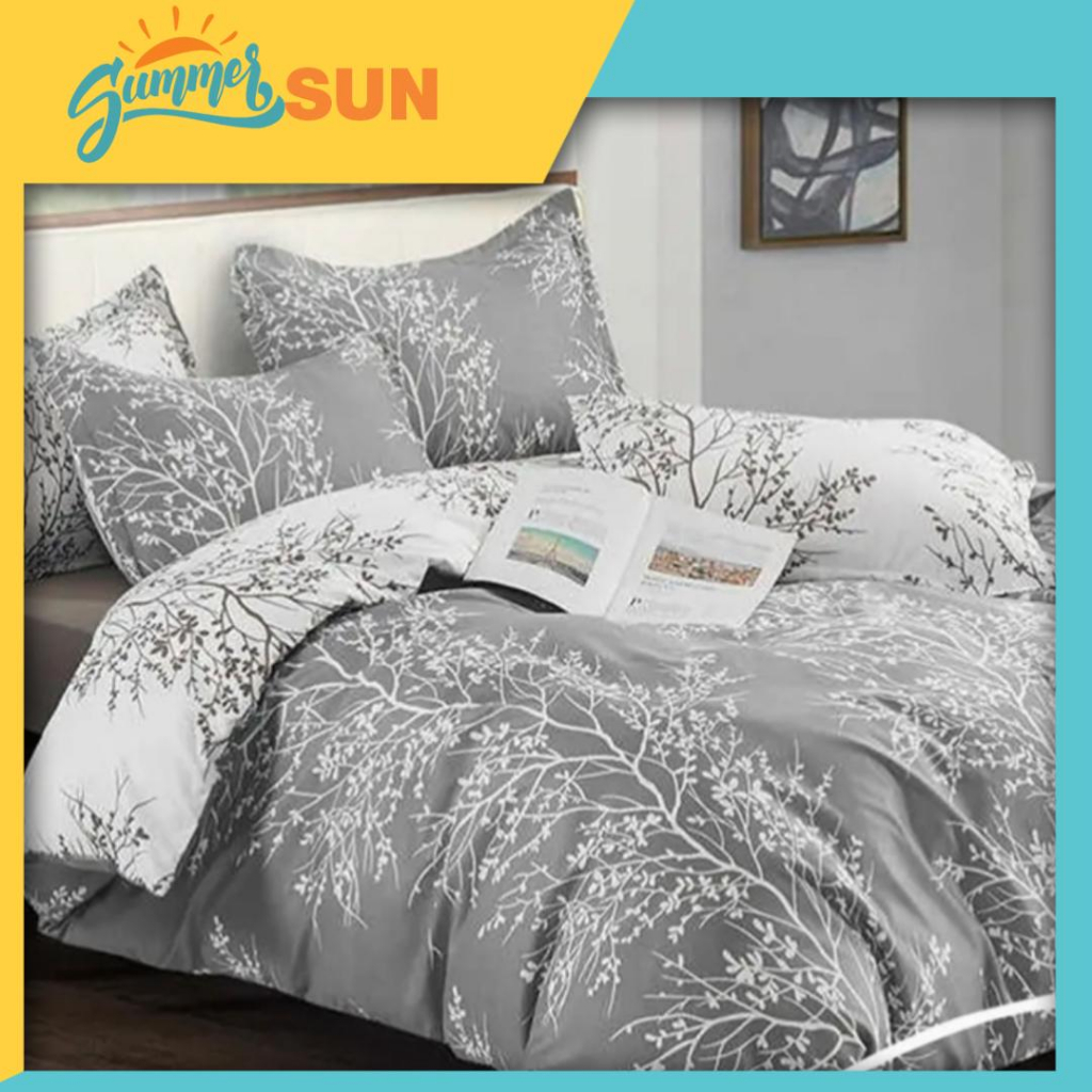 Jual Bed Cover Set Silver Ara - Abu - Gray - Ukuran Lengkap ...