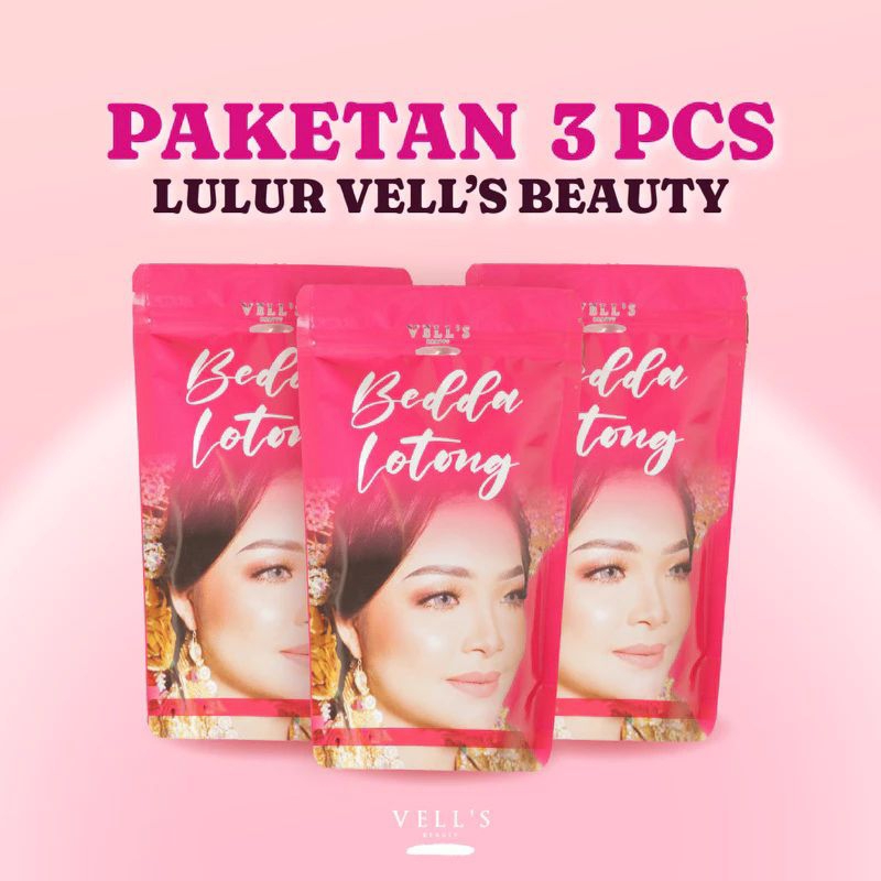 Jual VELLS BEAUTY LULUR BEDDA LOTONG ISI 3 | Shopee Indonesia