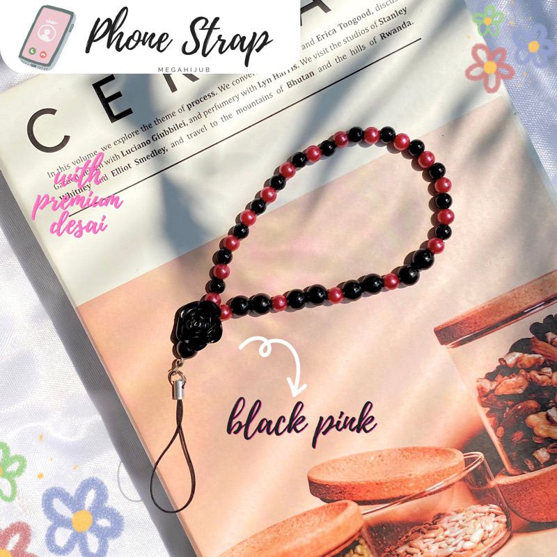 Jual gantungan hp tali lanyard manik mutiara korean style phone strap ...