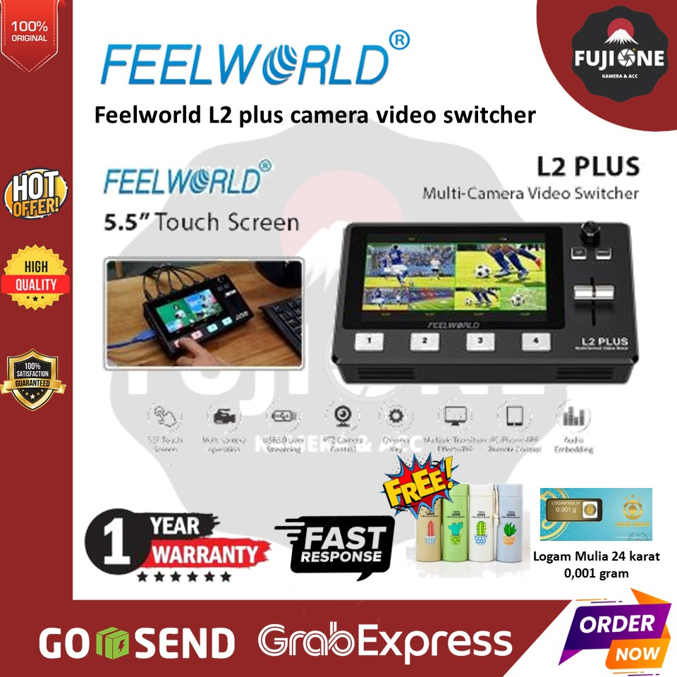 Jual Feelworld L2 Plus L2+ Multi Camera Video Mixer Switcher 55 Inch ...
