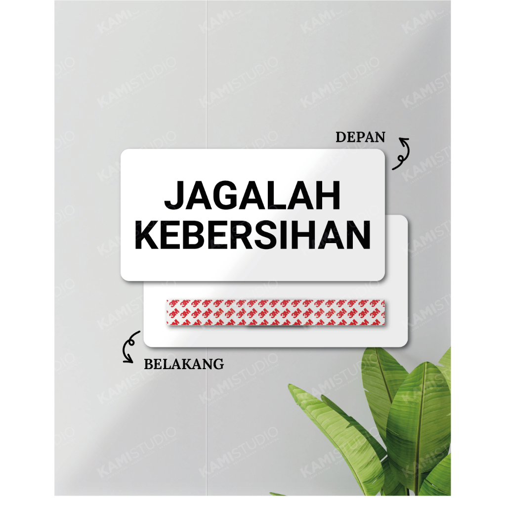 Jual TULISAN JAGALAH KEBERSIHAN 30X15 CM LANDSCAPE / SIGN TEMPEL ...