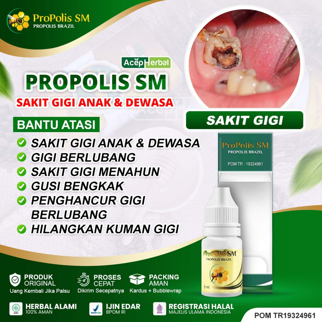 Jual Obat Sakit Gigi Berlubang Sariawan Berdarah Linu Bau Mulut Tak ...