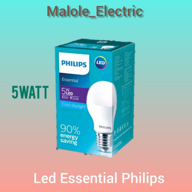 Jual PHILIPS LED ESSENTIAL BULB 3W,5W,7W,9W,11W,13W,15W PUTIH//LAMPU ...