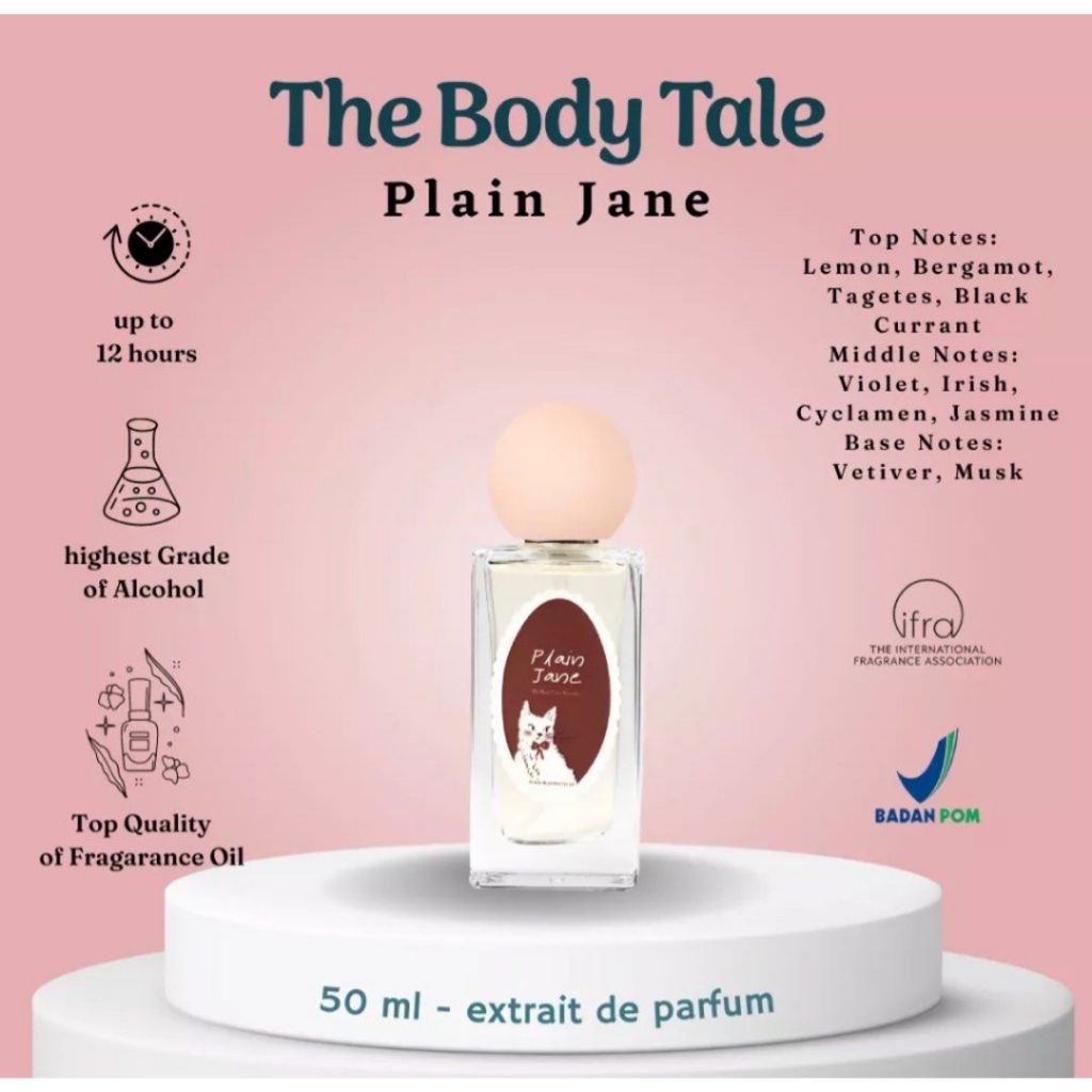 Jual THE BODY TALE PLAIN JANE 50ML | EXTRAIT DE PARFUM | Shopee Indonesia