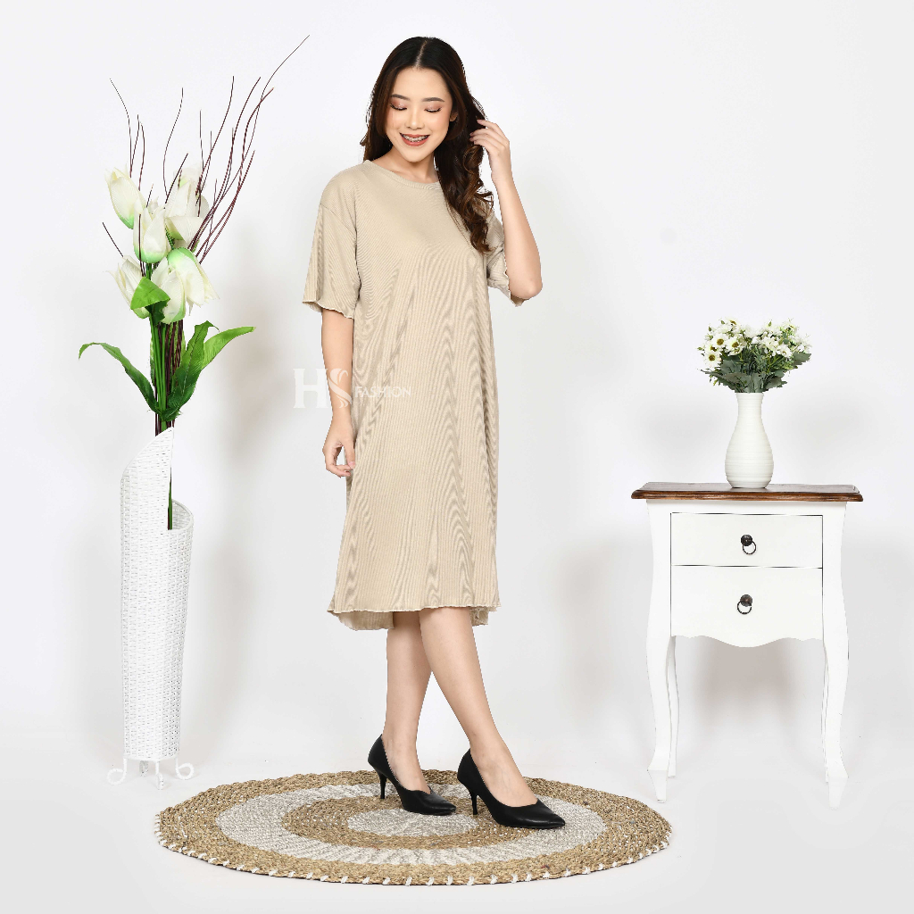 Jual HS - DASTER JULITA / MINI DRESS RIB KNIT | Shopee Indonesia