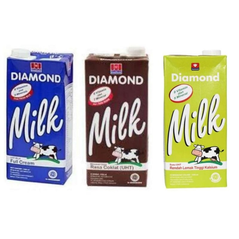 Jual Susu Diamond UHT 1 Liter Full Cream - Diamond Milk UHT | Shopee Indonesia
