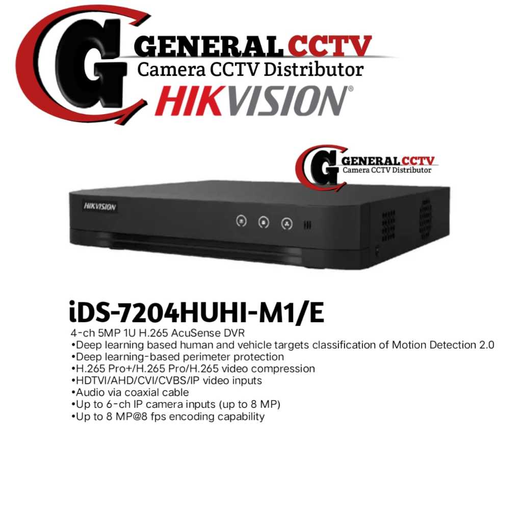 Jual Dvr 4 Channel Hikvision 7204-HUHI-K1-E Turbo HD 5MP | Shopee Indonesia