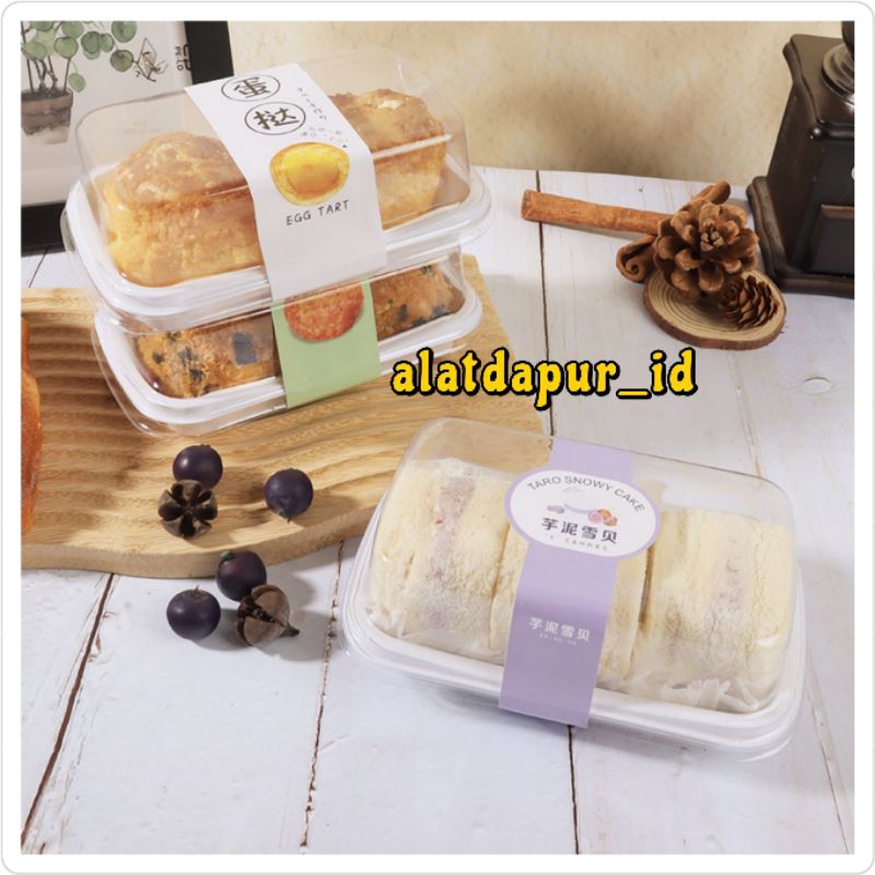 Jual 10pcs tray mika PREMIUM tray kotak box dessert kue cake puding ...