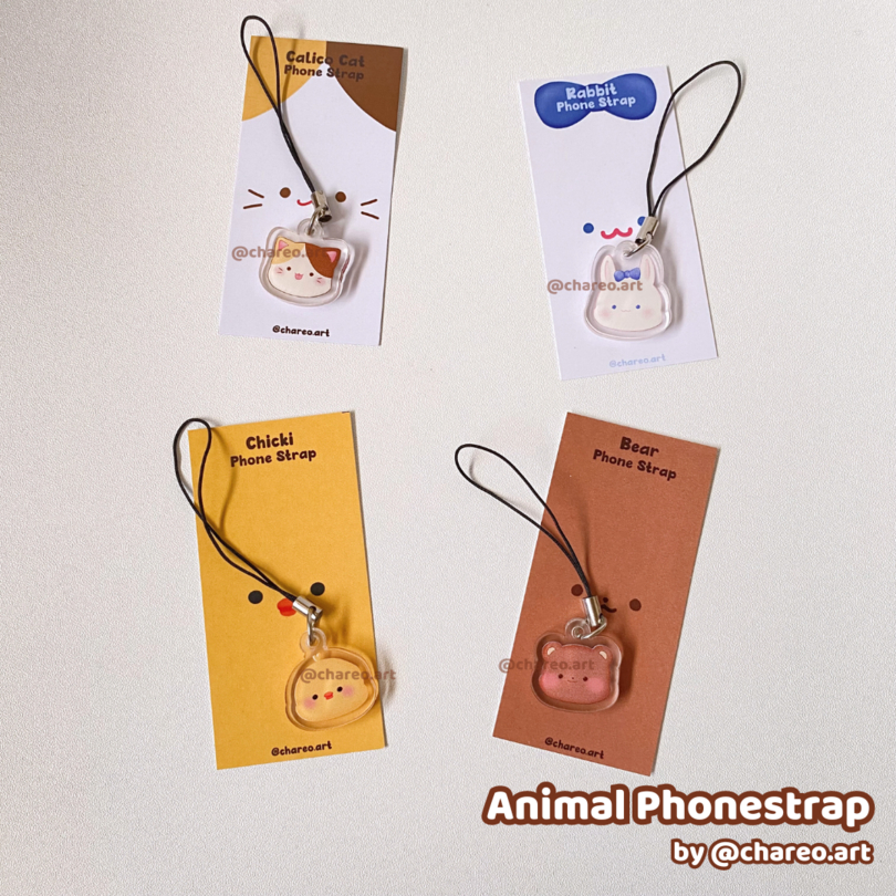 Jual Animal Phone Strap by @chareo.art (gantungan hp karakter hewan ...