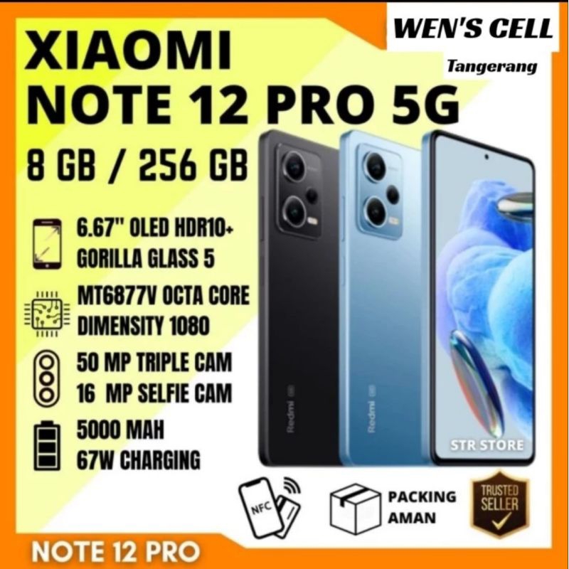 Jual XIAOMI NOTE 12 PRO 5G RAM 8GB /256GB GARANSI RESMI | Shopee Indonesia