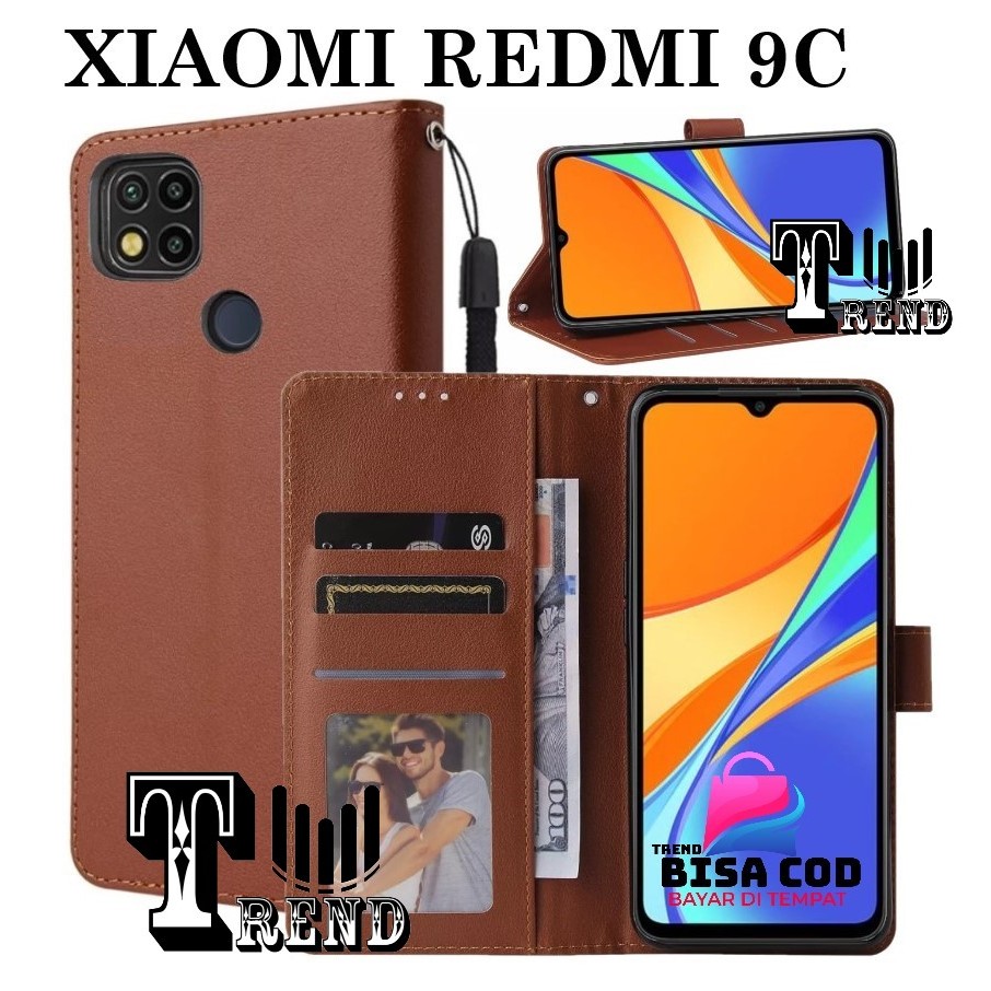 Jual LEATHER CASE FLIP XIAOMI REDMI 9C - FLIP CASE KULIT UNTUK XIAOMI ...